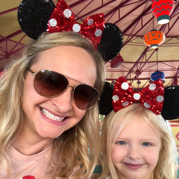 Red Polka Dot Minnie Ears, Minnie Mouse Ears, Polka Dot Minnie Ears ...