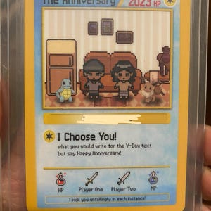 Hand Painted Commemorative Cards Based on Pokemon Designs, Valentine's ...