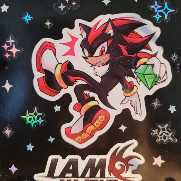 Sonic & Shadow Hedgehog Vinyl Sticker | Sonic Hedgehog - Etsy