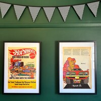 Vintage Reproduction Racing Poster Little Red Wagon Wheel Stander ...