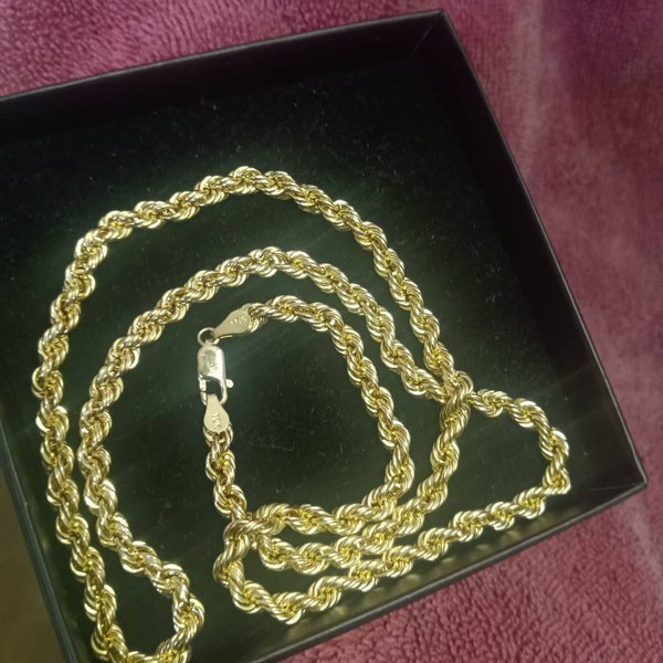 10k SOLID Real Gold Diamond Cut Ice Link Chain Necklace Yellow/white ...