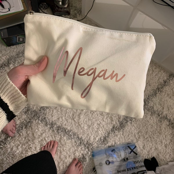 Personalized Back to School Gift, Pencil Bag Case, Handwritten Script ...