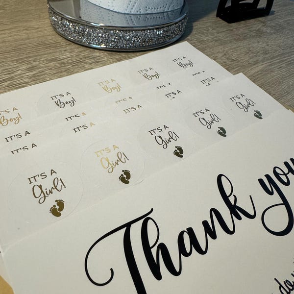 Personalised Welcoming Baby Shower Foiled Stickers. Party Bag Stickers ...