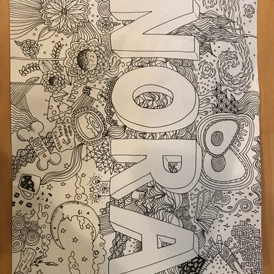 Personalized Name Coloring Page digital - Etsy