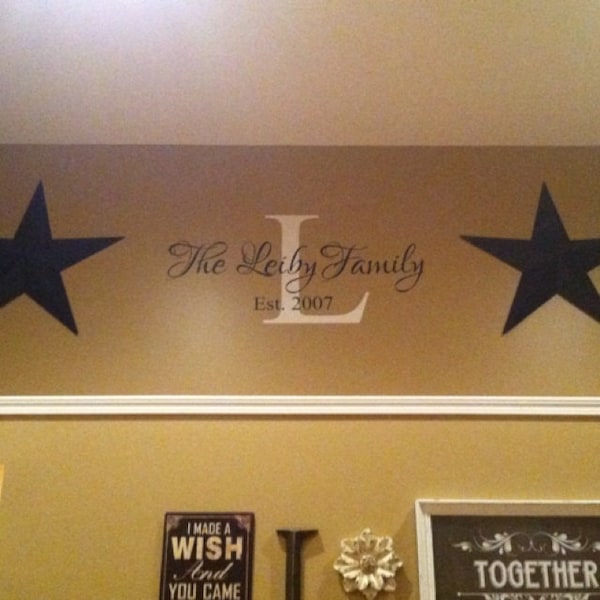 Wall Decals Quote - Personalized Family Name Wall Decal Name Monogram ...