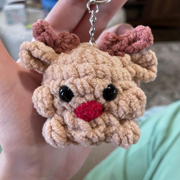 Mini Rudolph Reindeer | NO SEW Crochet Pattern | Quick and Easy 20 ...