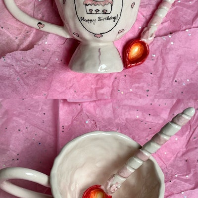 Personalized Mug Cute Custom Handmade Ceramic Candy Sweet Dessert ...