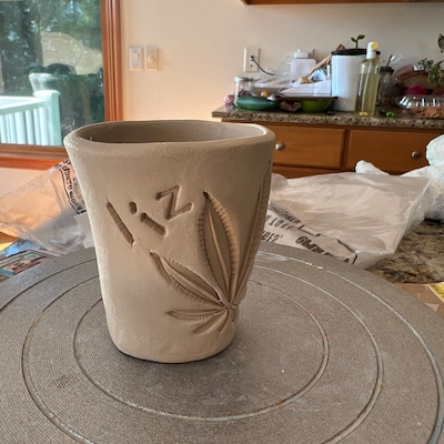 Scxl-012 Extra Large Round Stamp Hemp Leaf - Etsy