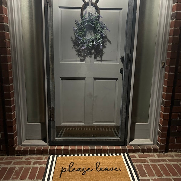 Please Leave Doormat, Go Away Doormat, Funny Doormat, Door Mat, Funny ...