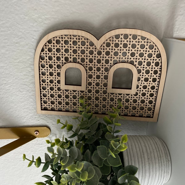 Rattan Nursery Letter Decor | Rattan | Wicker Letters | Wooden Letters ...