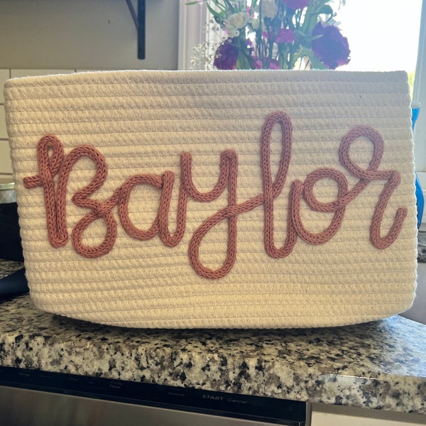 Personalized Basket, Monogrammed Basket, Custom Name Basket, Monogram ...