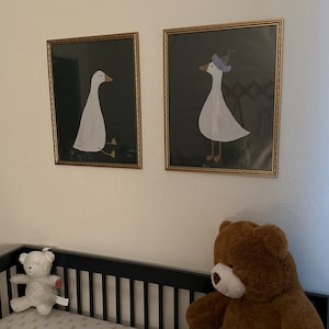 Silly Goose Wall Art, Cute Goose Poster, Girl Nursery Decor, Farm ...