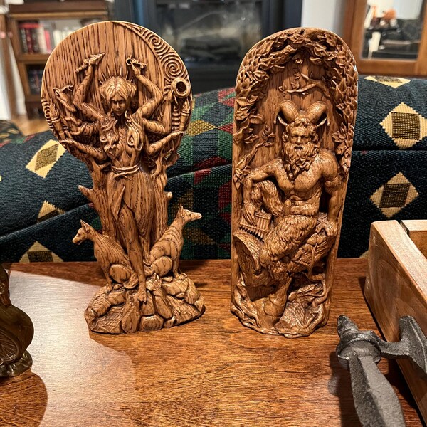 Pan God, Greek Statue, Ancient, Mythology, Wiccan, Wicca, Altar, Witch ...