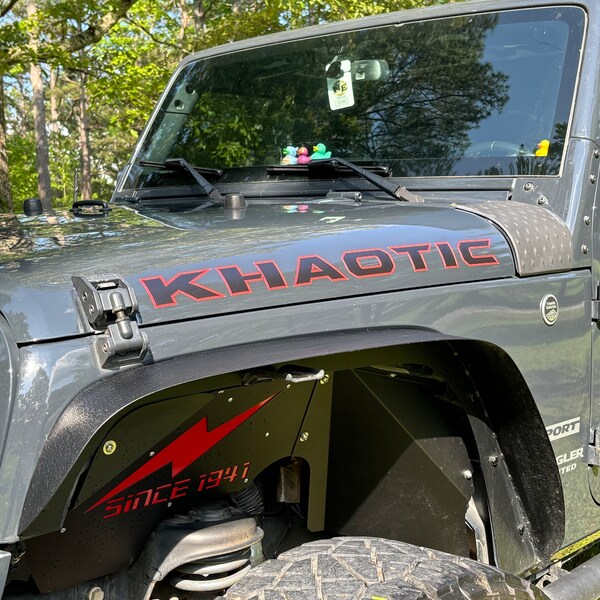 Custom Black Lettering Sticker Decal for Hood With an Outline | Set of ...