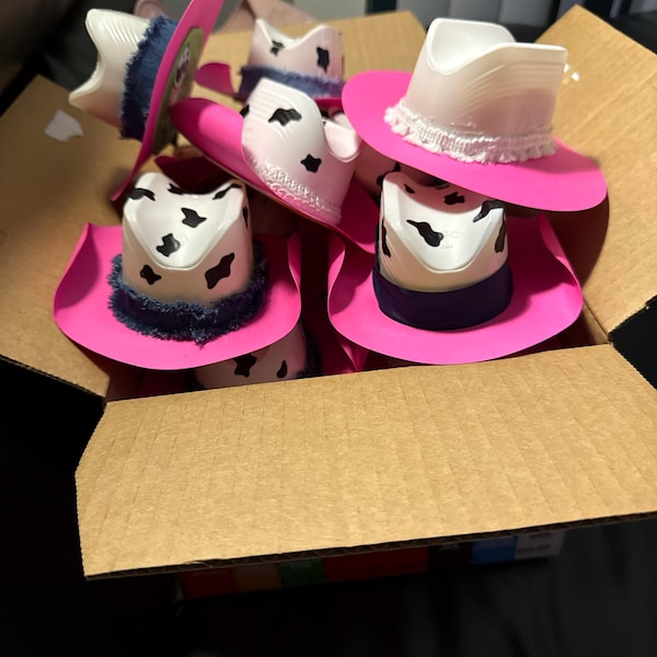 Pringles Cup Cowboy Hat Brim Cutouts - DIY Party Favor, Cardstock Hat ...