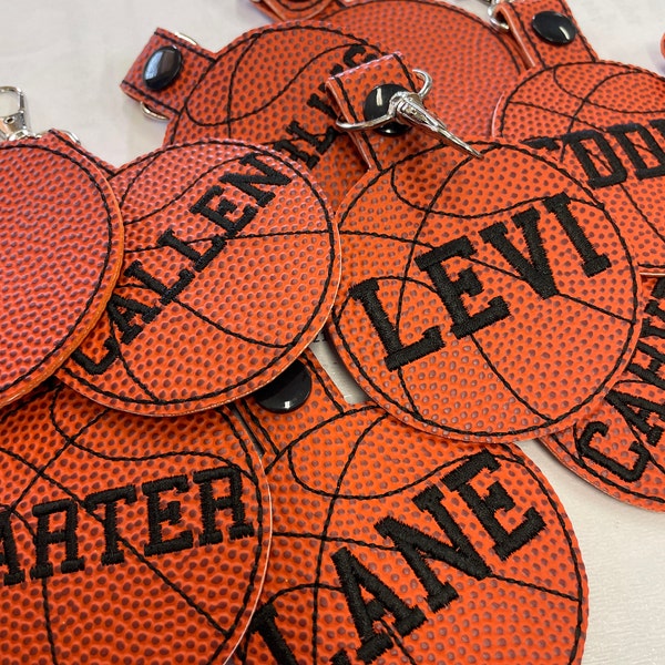 Basketball Keychain, Basketball Team Key Fob, Basketball Accessory ...