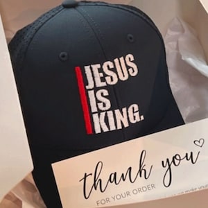 Custom Embroidered Jesus is King Hat Adult and Youth Trucker Hat ...