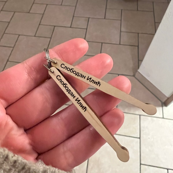 Personalized Drumstick Keychain Maple / Personalized Drum Gift / Music ...