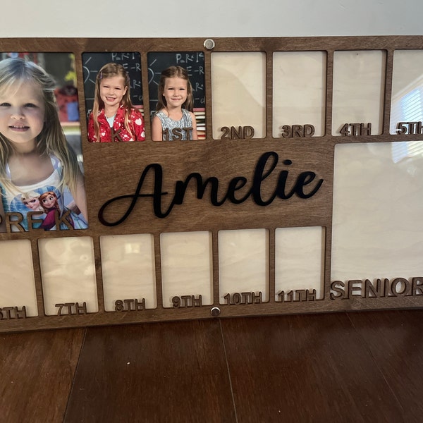 Personalized School Years Picture Frame | Pre K-12G | Graduation ...