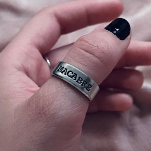 Macabre Ring Halloween Horror Goth Aluminum Ring - Etsy