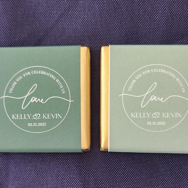 50 Pcs Wedding Chocolate, Wedding Chocolate Favors, Customized ...