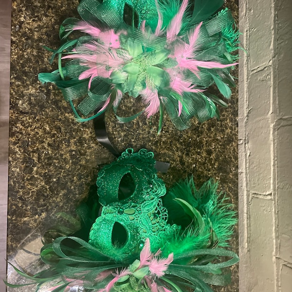 Emerald Green Masquerade Mask Women Masquerade Ball Masks Green Women ...