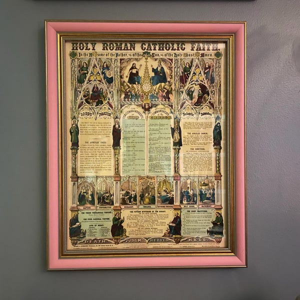 Holy Roman Catholic Faith 1870 Art Print - Bible Verses Poster ...