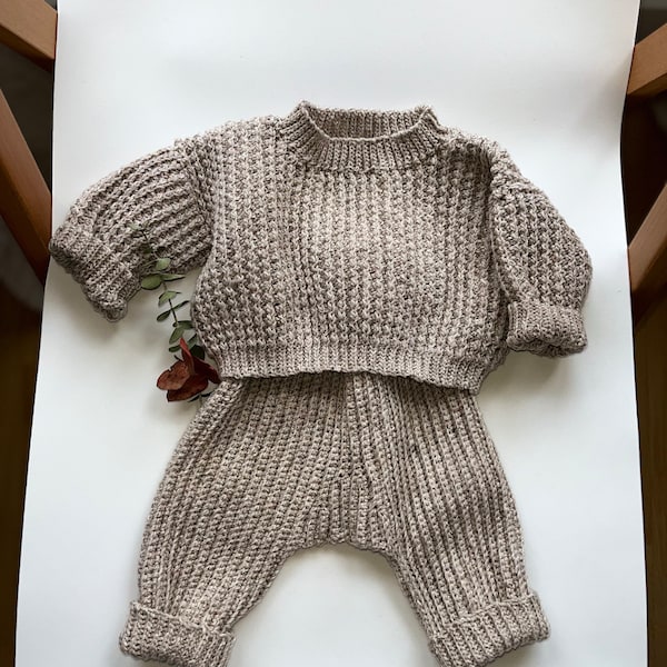 Crochet Patterns: Baby Sweater, Hat and Pants - Cozy Baby Set. ONLY IN ...