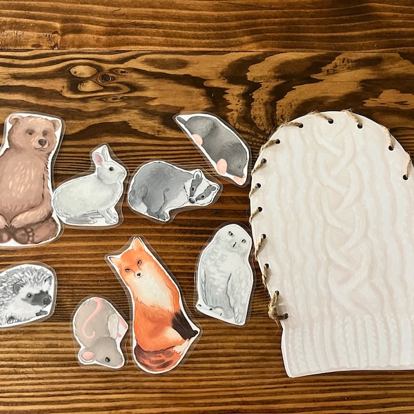 Jan Brett’s the Mitten Visual Aid, Lacing Card, and Coloring Activity ...