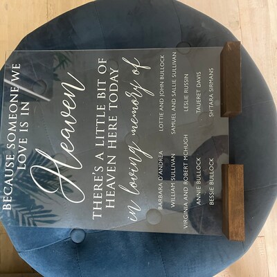 Memory Table Sign for Wedding With Names in Loving Memory Sign for ...