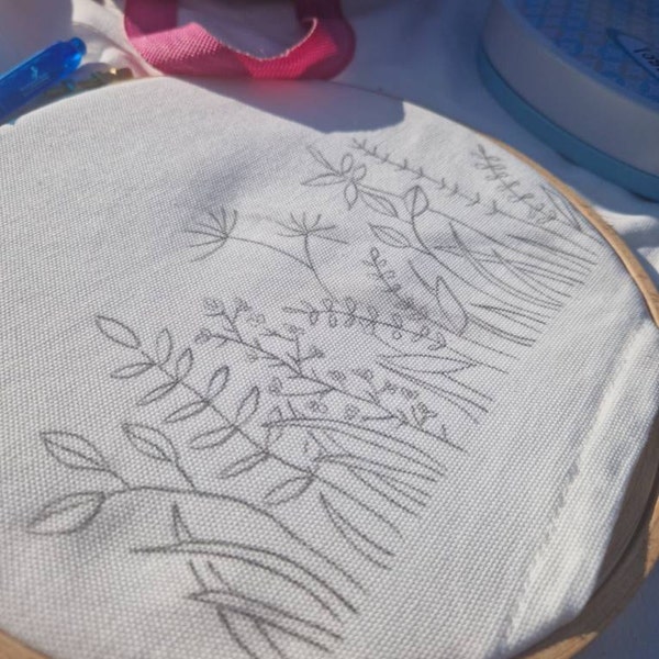 Wildflowers Meadow Embroidery Pattern + Video Tutorial, Beginner ...