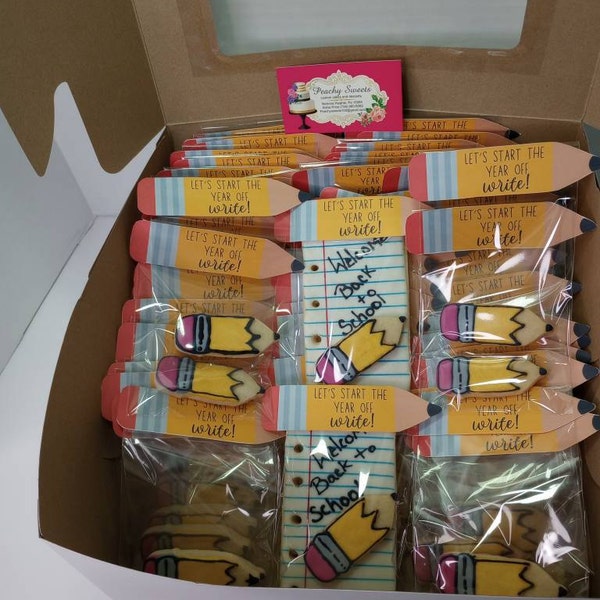 Printable Pencil Gift Tag: Back to School Staff Gift (instant Download ...