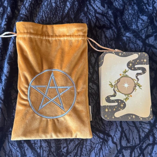 Pink 'rubellite' Tarot Bag Oracle Pouch. YOUR CHOICE of CHARMS, Wicca ...