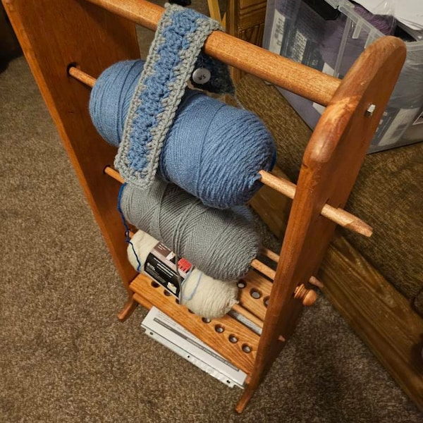 Yarn Holder - 5 Skein Holder - Yarn Rack - Etsy