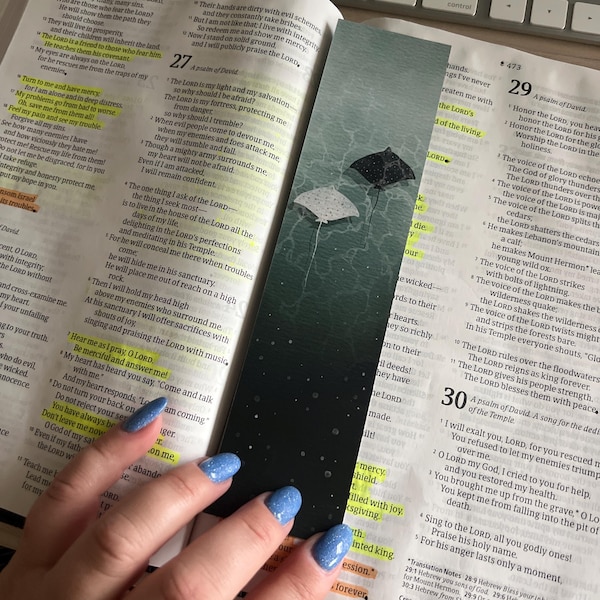 Watercolor Print Bookmarks Set of Laminated Bookmarks Double Sided ...