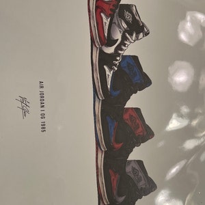 Air Jordan 4 Print Poster Air Jordan 4 OG Art Illustrated - Etsy