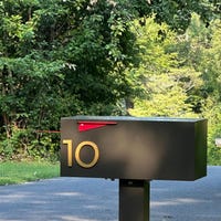 Corten Steel Malone Mailbox Post Mounted- Mid-century- Powder Coated ...