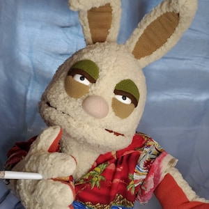 Handmade Ventriloquist Dummy Furry Rabbit Monster Professional Hand ...