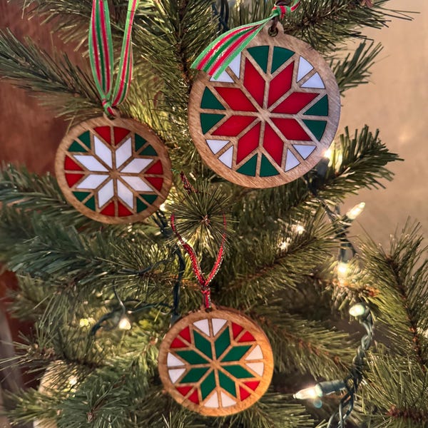 Barn Quilt Christmas Ornament Svg, Christmas Ornament, Farmhouse ...