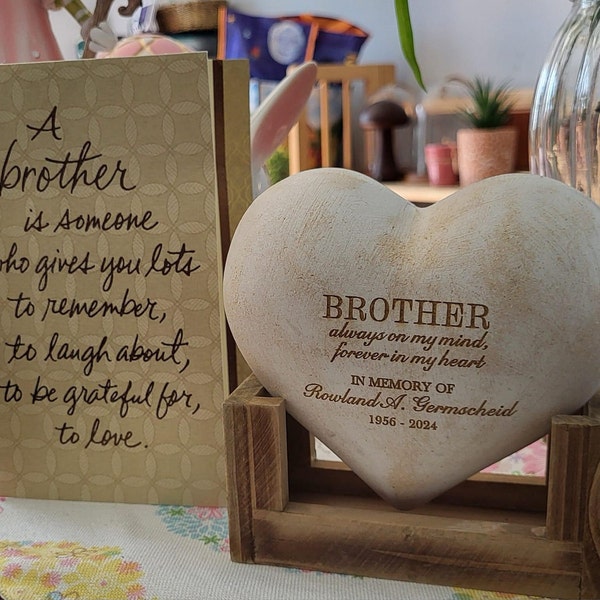 Brother Memorial Plaque | Personalized Brother Sympathy Gift | Brother ...