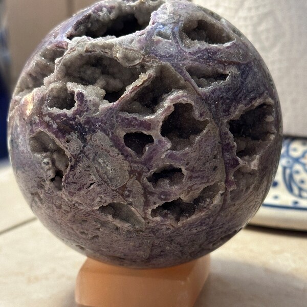 Indigo Gabbro Corner Standing Cube / Merlinite Blizzard Stone Crystal ...
