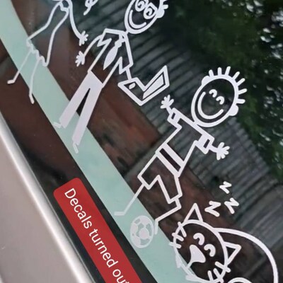 MY CAR STICK_FAMILY Car Window Bumper Vinyl Decal Sticker, Any Colour ...