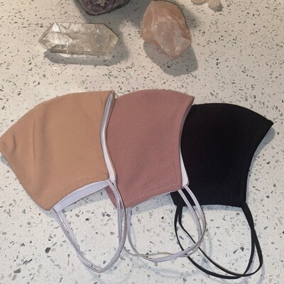 Neutral Cream Beige Tan Mauv Face Mask Reusable, Washable, Fashion ...