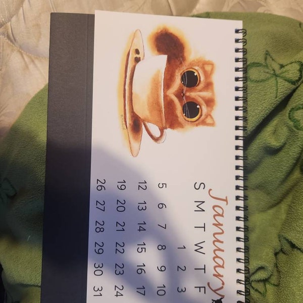 2025 Desktop Calendar Cute Watercolor Cats 12 Months of Adorable Cat ...