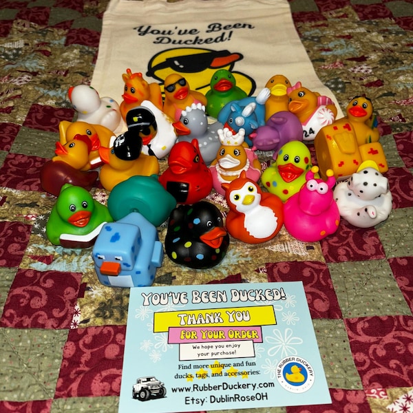 Bag of Ducks | "you've Been Ducked" Canvas Tote | Rubber Duck Lovers ...