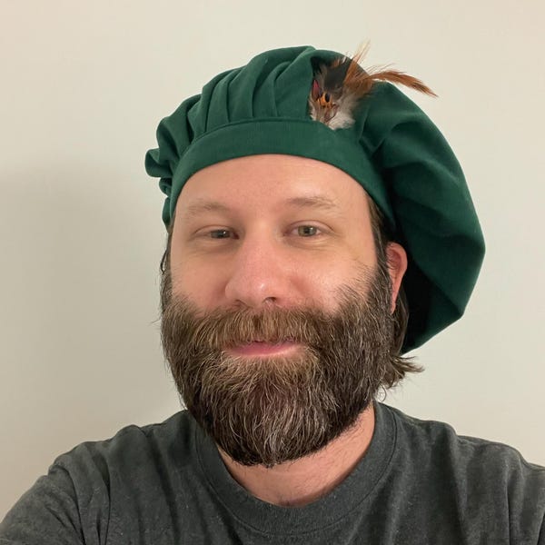 Renaissance-style Toque (muffin Hat), Alova Suede With/out Feather ...