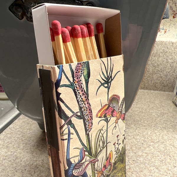 Apothecary Matchstick Jar With 3 Inch Wooden Matches Striker Included ...