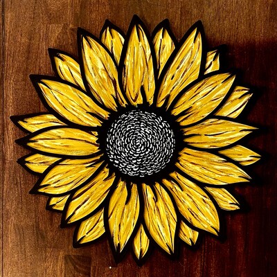 Sunflower Cutout Sunflower Doorhanger Sunflower Laser Cut - Etsy