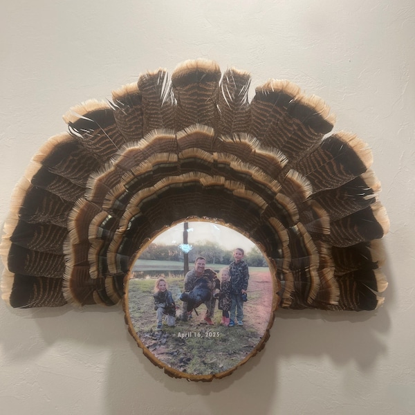 Custom Turkey Fan Mount - Turkey Fan With Color Photo - Turkey Fan ...
