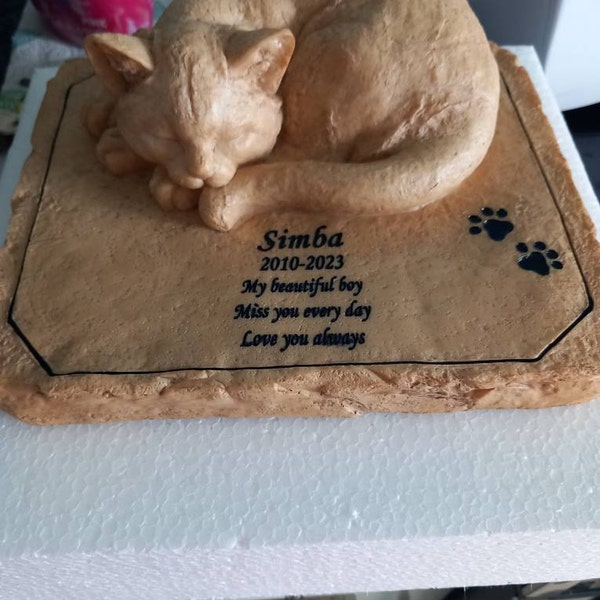 Cat Memorial Stone, Custom Cat Memorial Gift, Cat Sympathy Gift, Cat ...